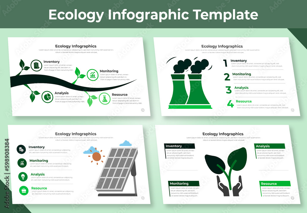Ecology Infographic Template Layout Stock Template | Adobe Stock