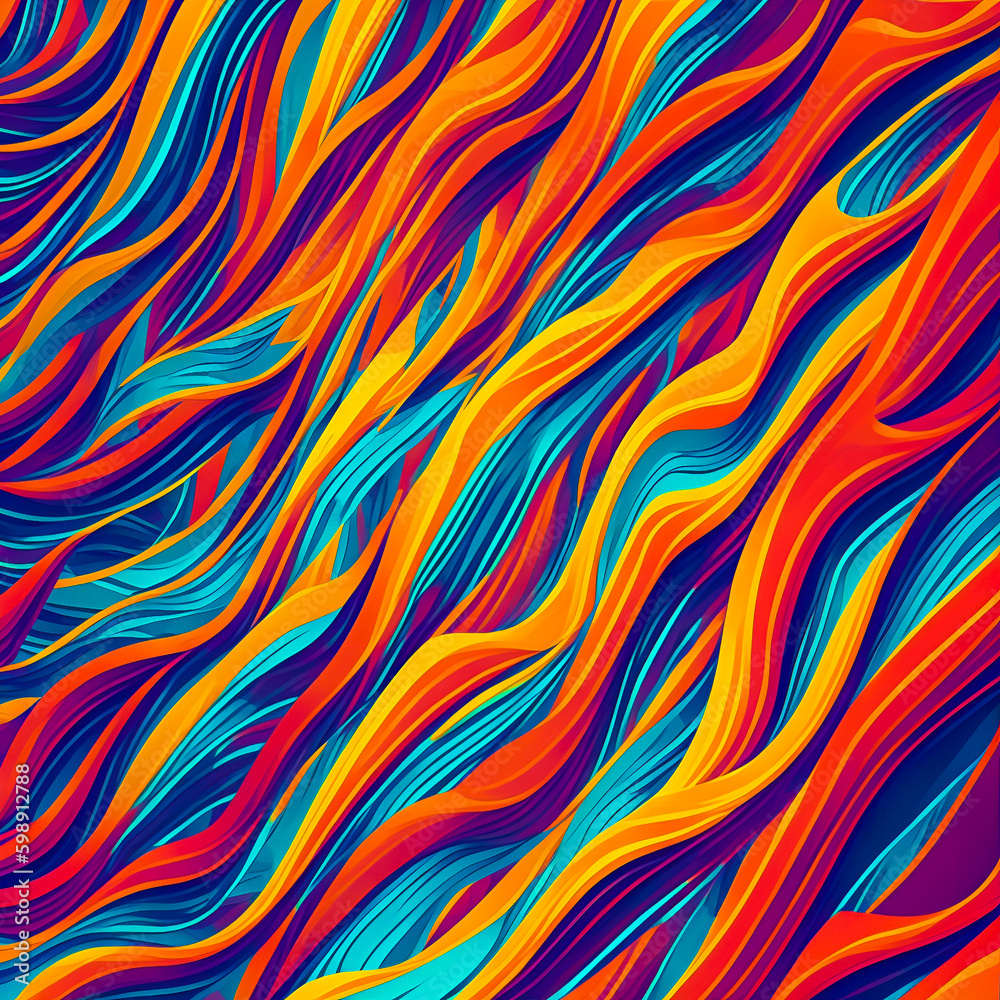 Abstract colorful lines and shapes background design, created with ...