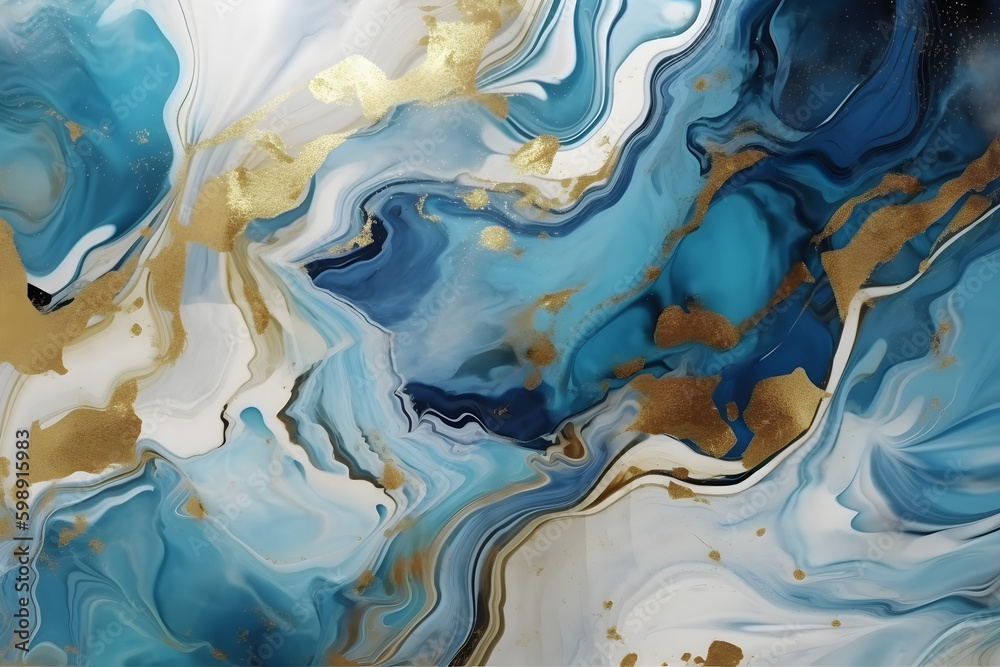 abstract fluid art painting with alcohol ink, liquid design ...