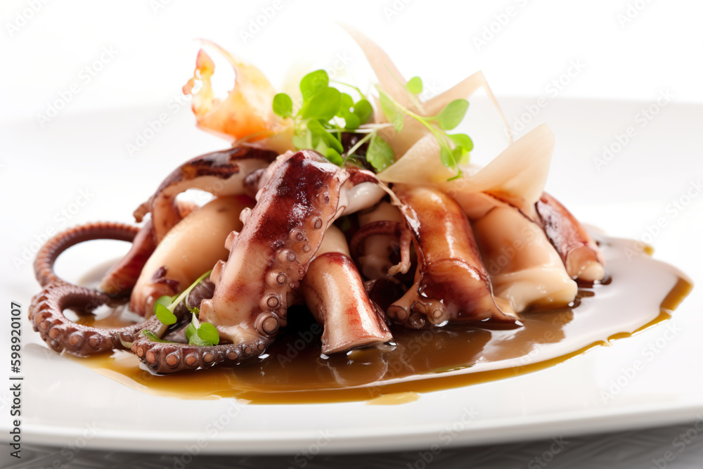 Adobong Pusit - a squid dish cooked in the classic adobo style, AI ...
