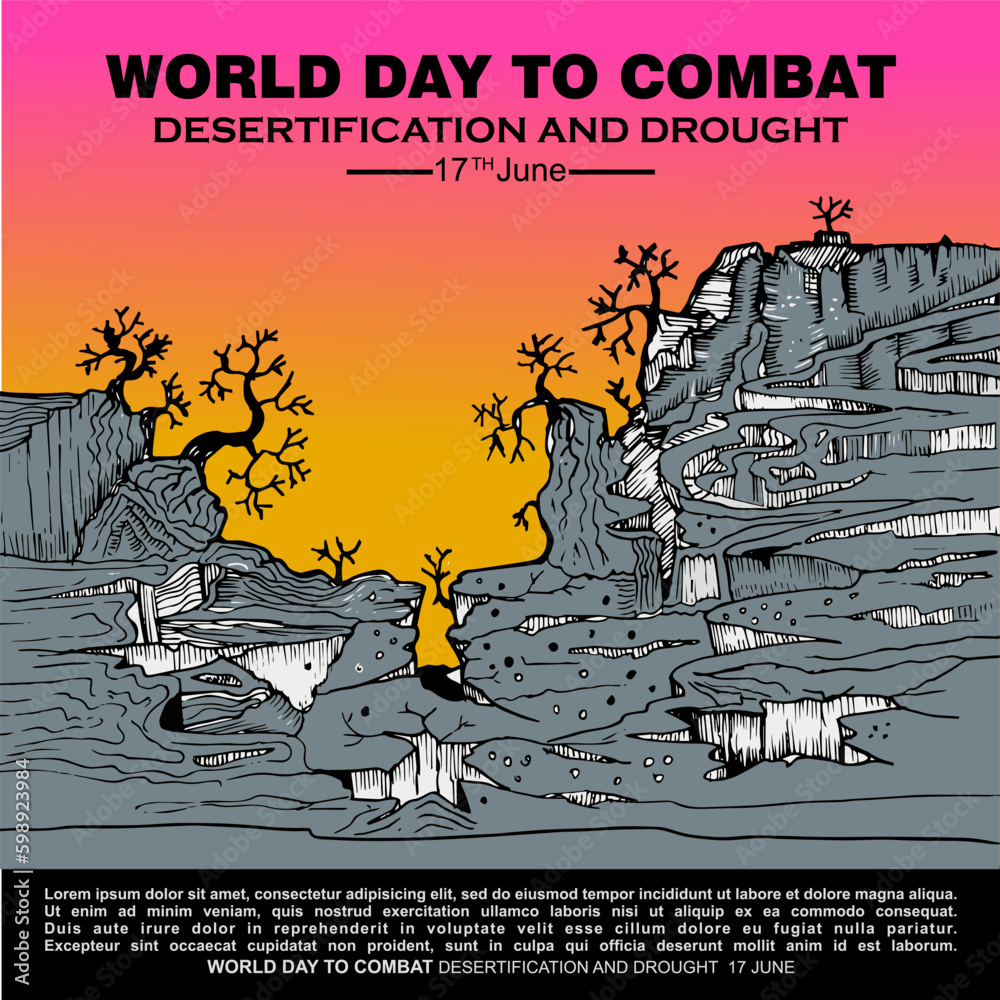 Poster World Day To Combat, desertification and drought, poster and ...