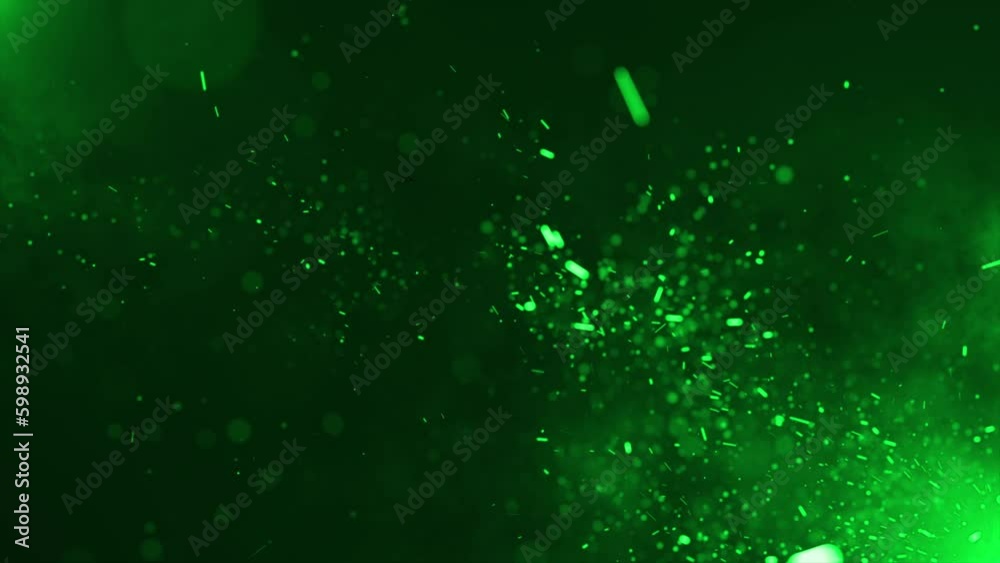 Fire Green Particles Background. Green Fire Particles Background. Green ...