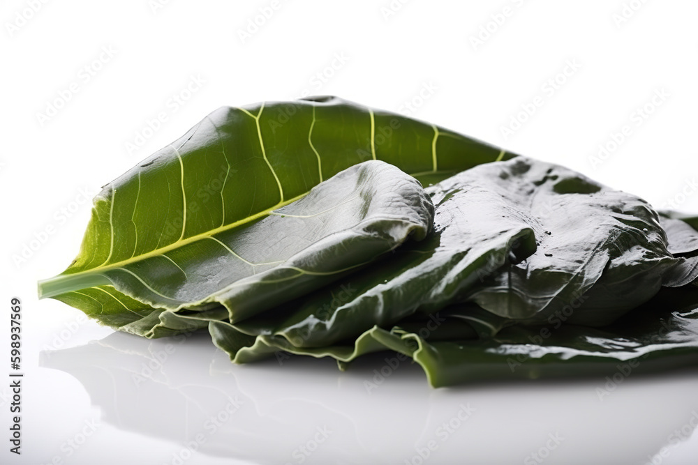 Laing - taro leaves cooked in coconut milk, AI generative food from ...