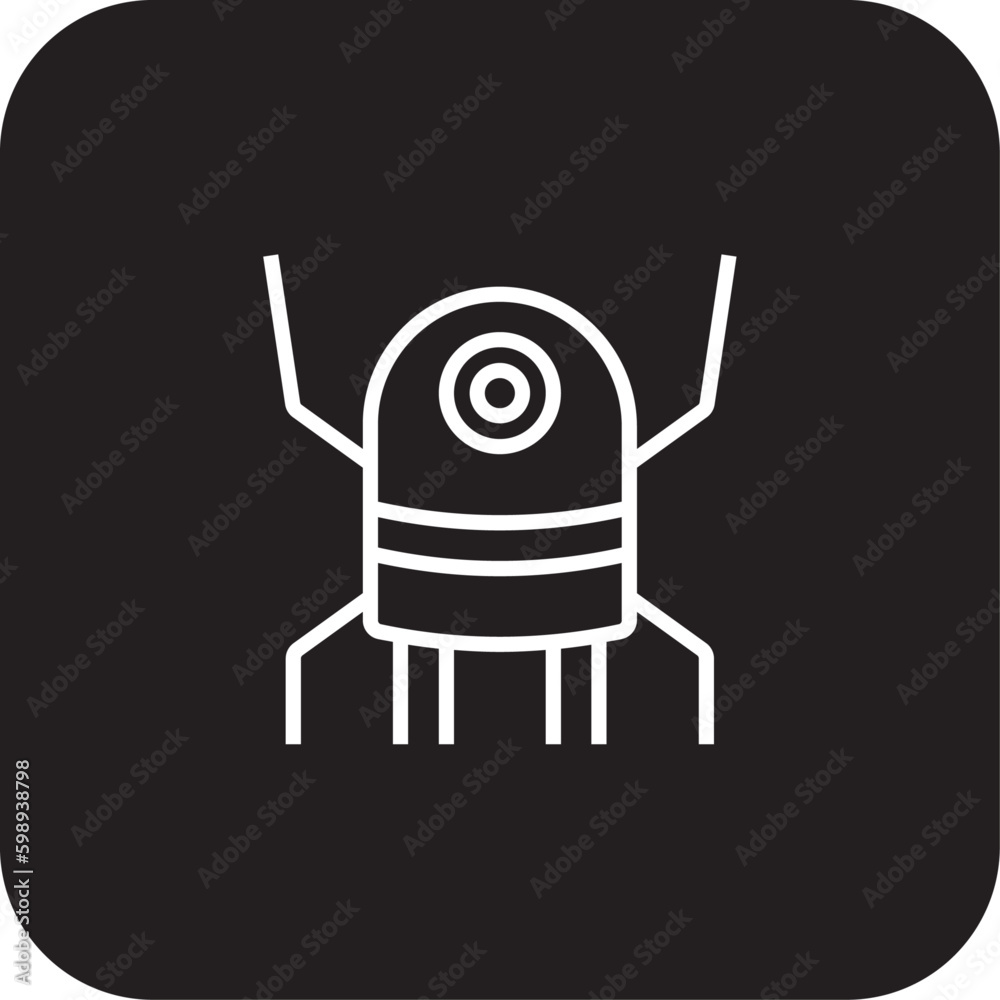 Nanobot Digital Healthcare icon with black filled line style ...