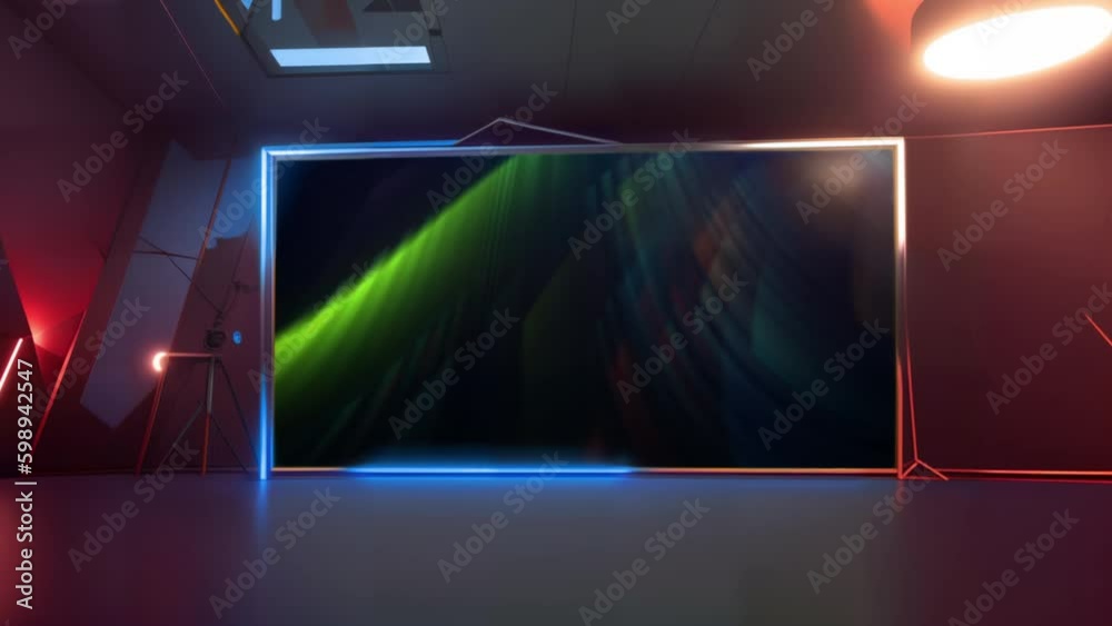 Technology Newsroom Studio Background Loop for a Futuristic Look Stock ...