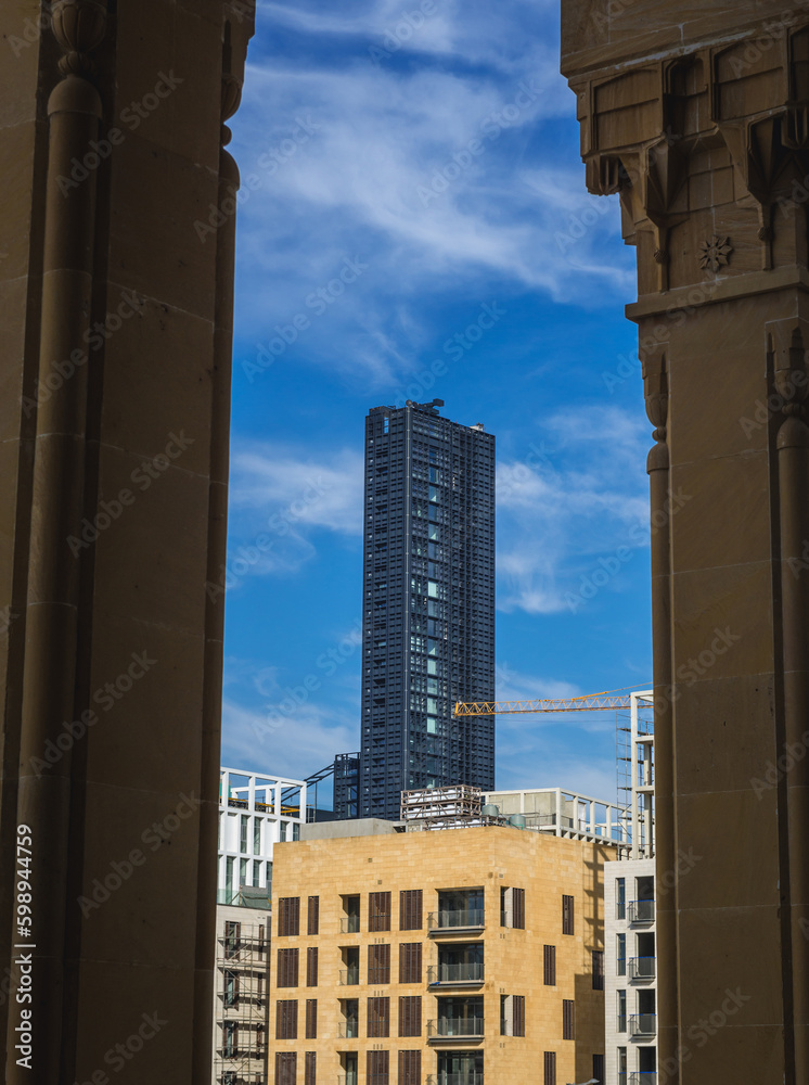 Modern skyscraper in Beirut Central District of Beirut, capital city of ...
