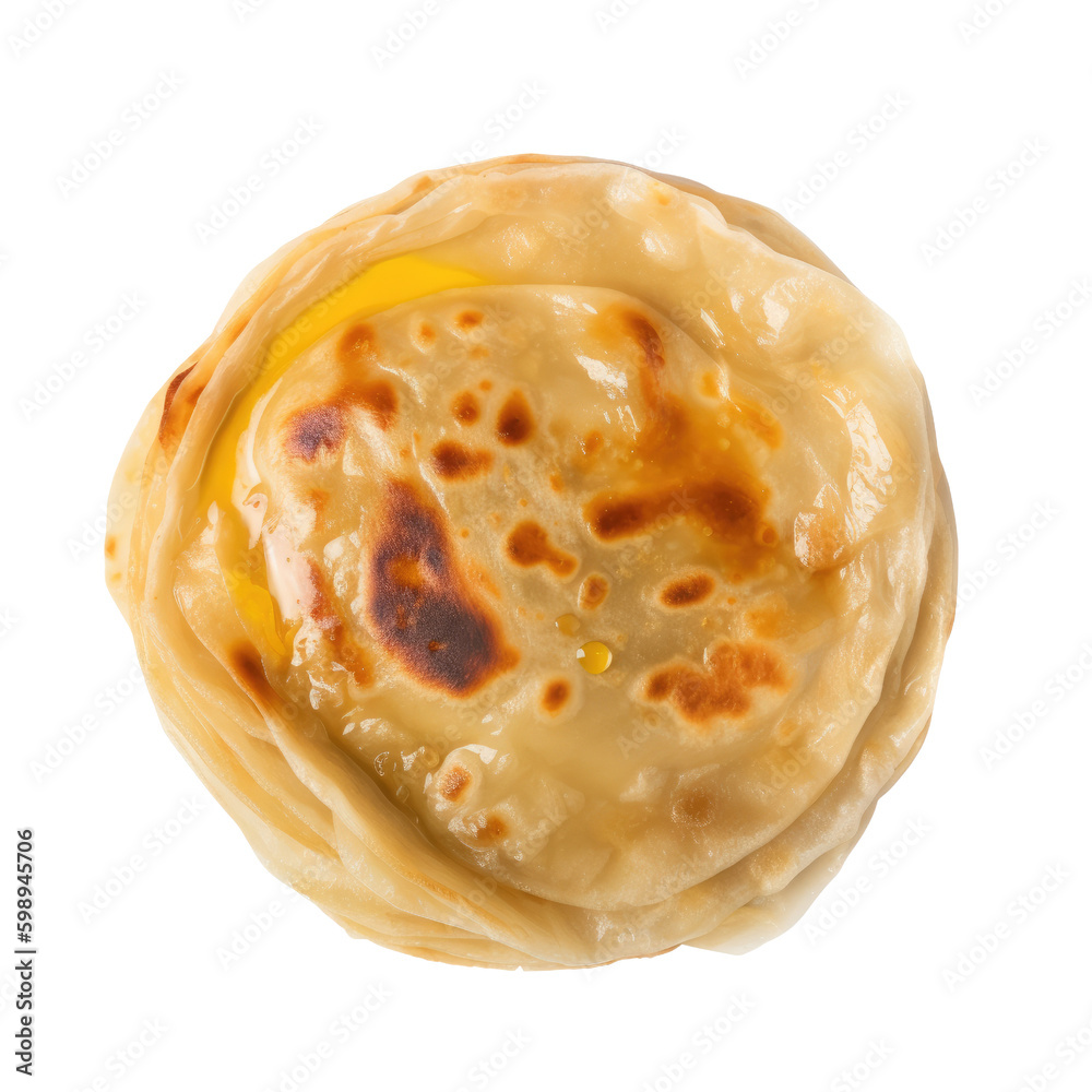 roti canai isolated on a transparent background, generative ai Stock ...