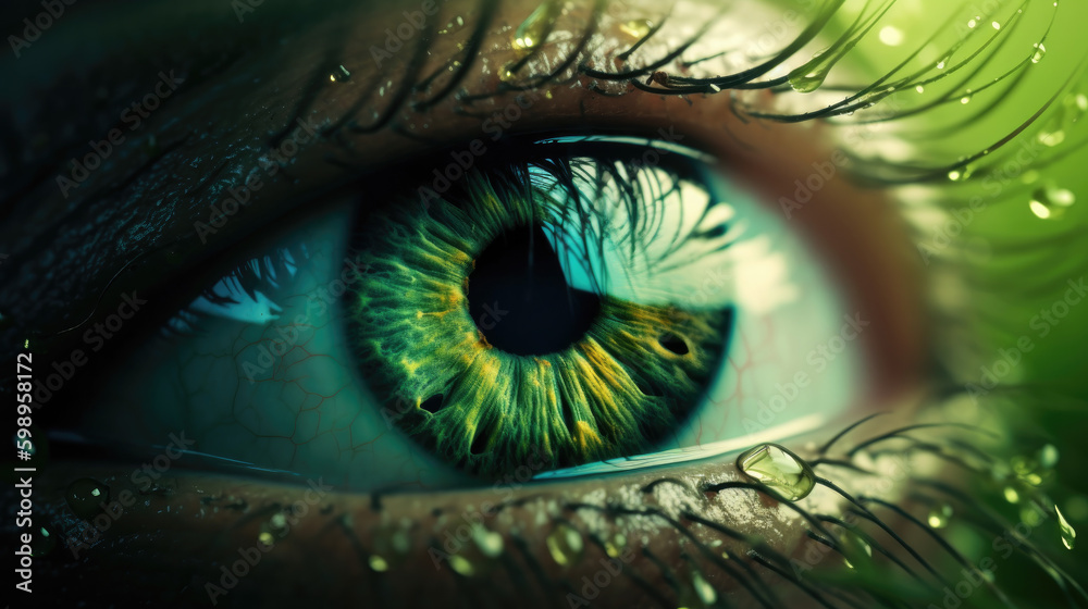 eye green, spring look background, the natural elements, ecology ...