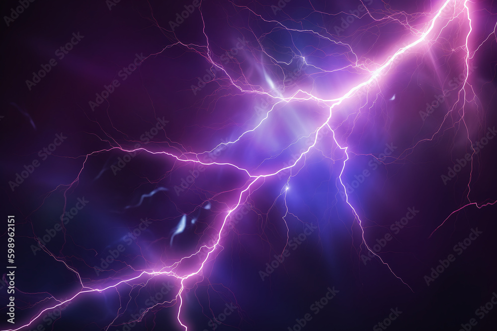 Fond d'écran avec un éclair rose violet » IA générative Stock Illustration | Adobe Stock