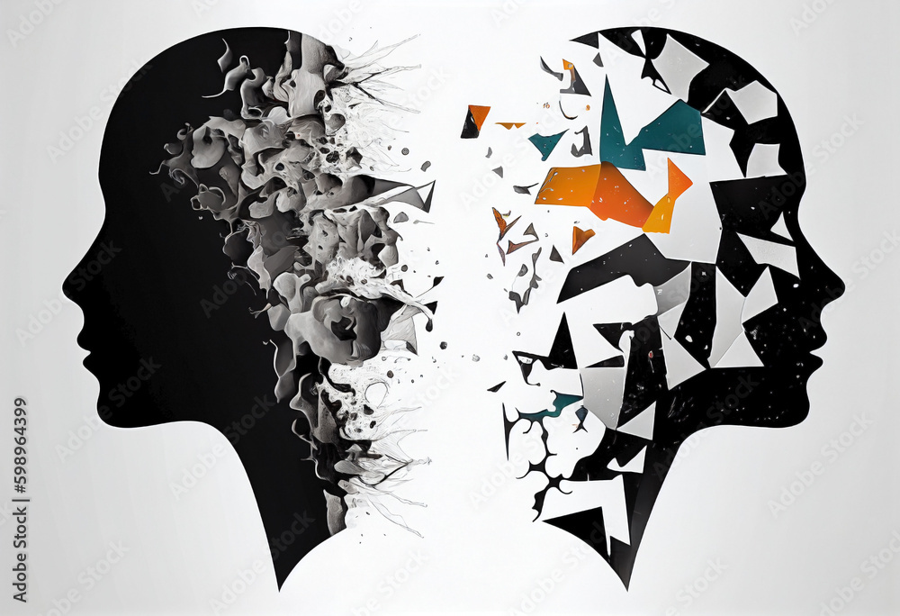 Mind deconstructing to adapt to the environment. Fragmented thinking ...