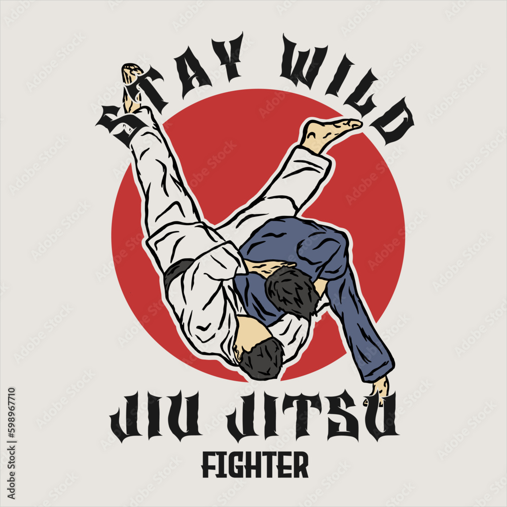 Fighting logo. Jiu jitsu, Judo sport emblem logo vector. suitable for t ...