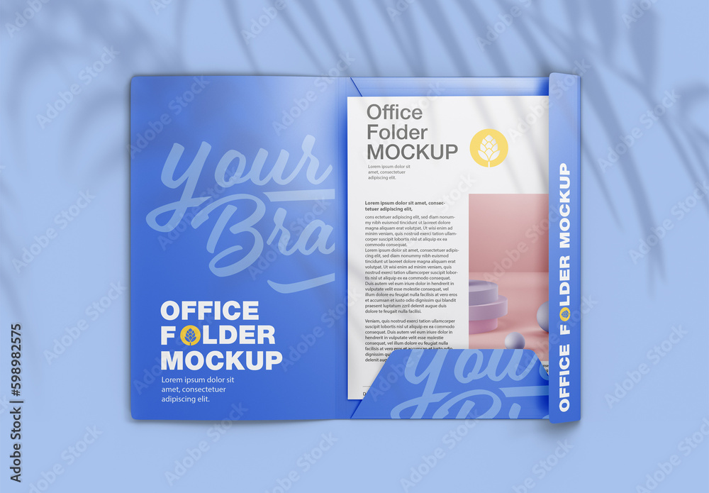 Modelo de Stationery Folder Mockup do Stock | Adobe Stock