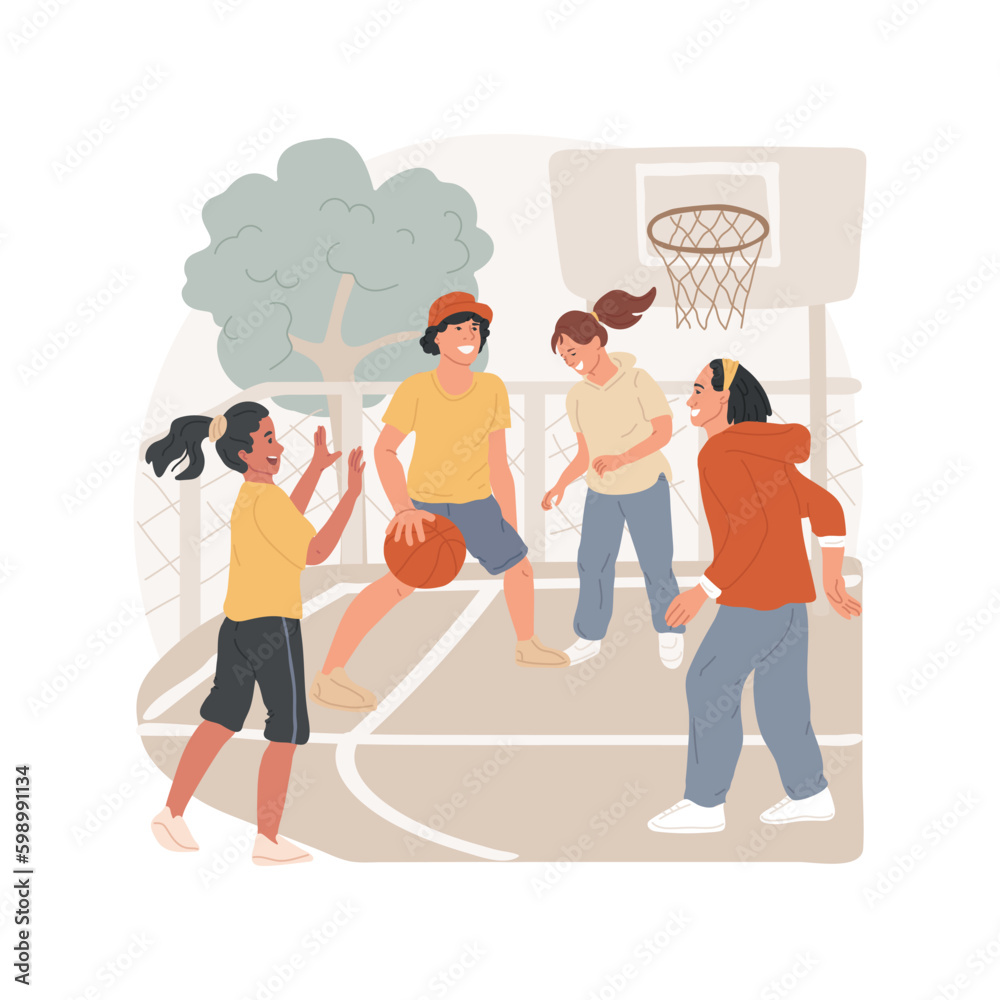 Neighborhood playground isolated cartoon vector illustration. Group of ...