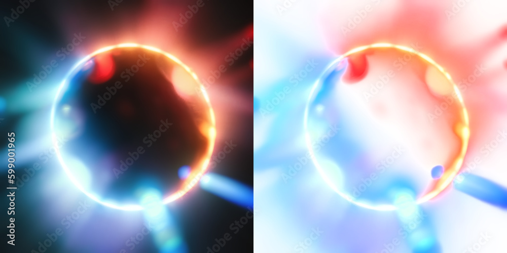 Neon circular light leak, lens flare overlay. Great as Graphic resource ...