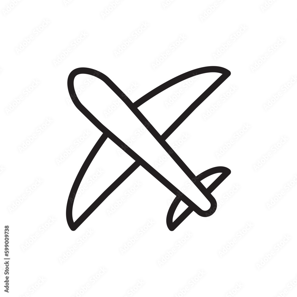Vetor de Plane vector icon. Aviation icon. Airplane flat sign design ...