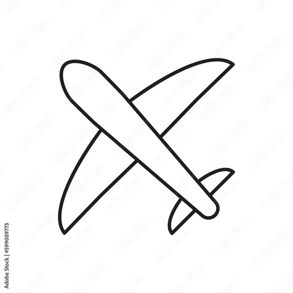 Plane vector icon. Aviation icon. Airplane flat sign design. Flight ...
