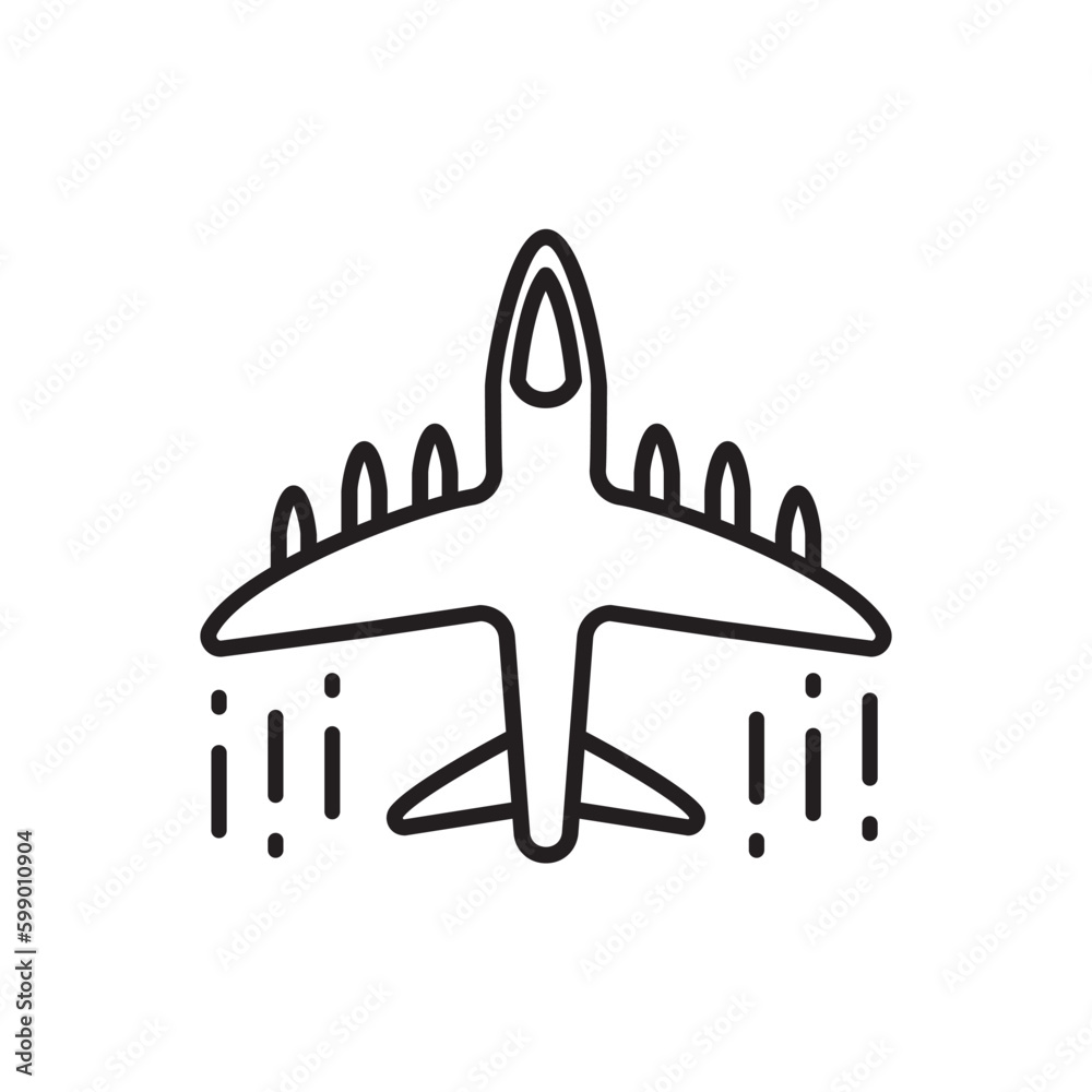 Plane vector icon. Aviation icon. Airplane flat sign design. Flight ...