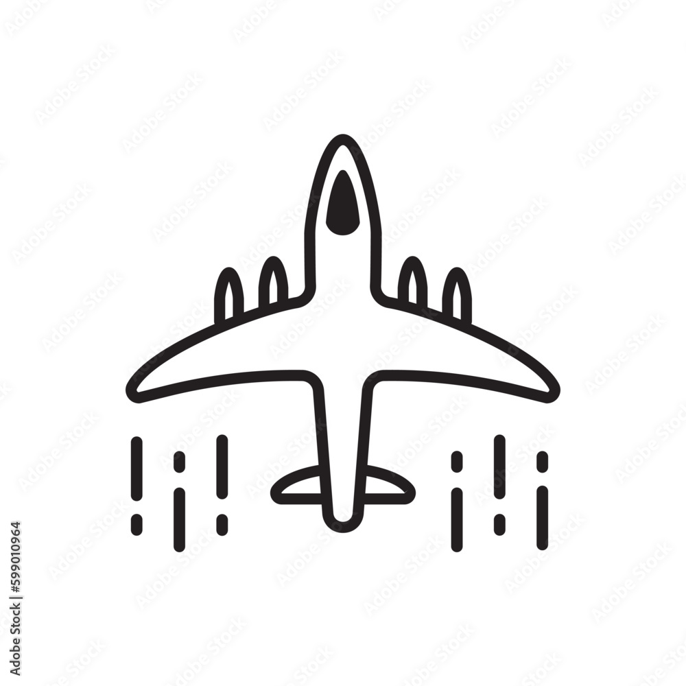 Plane vector icon. Aviation icon. Airplane flat sign design. Flight ...