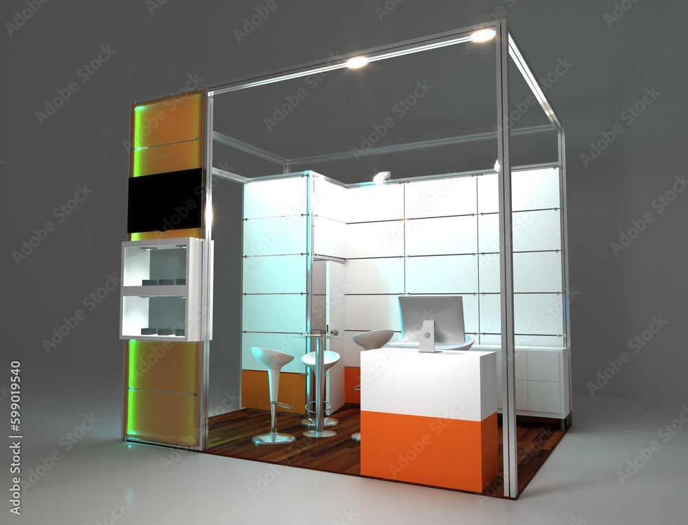 Maxima stand profile design. 3d Octonorm Stall for exhibition event ...