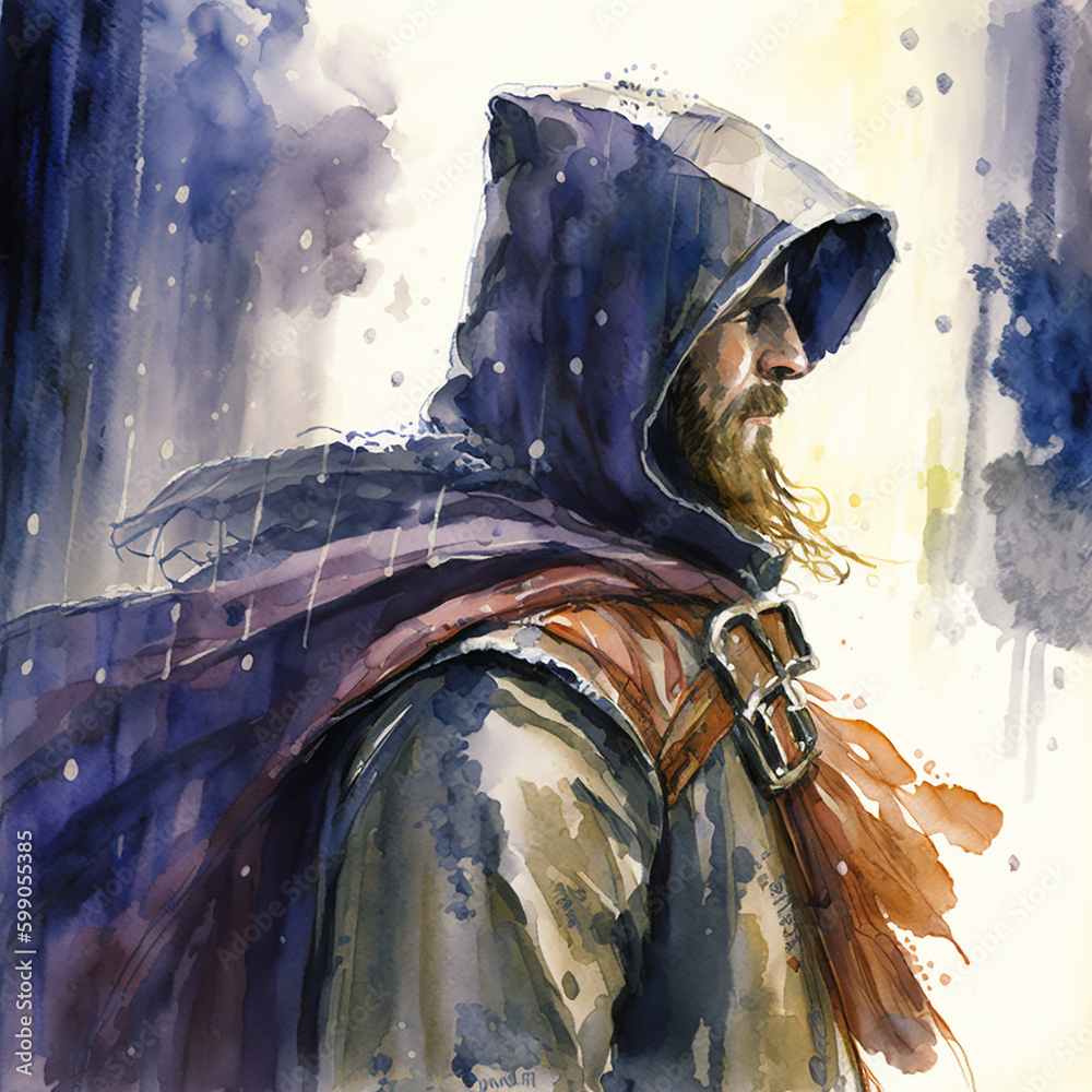 Medieval Knight Watercolor Art v3, 300 DPI PNGs, High Resolution ...