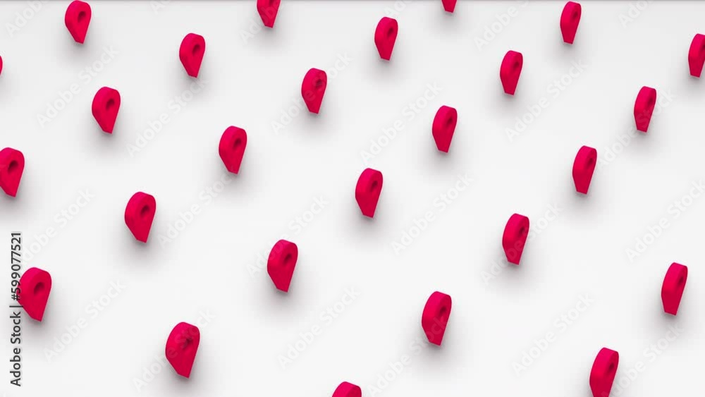 Abstract 3d Animation Of Grid Of Geo Points Shapes In Isometric View Computer Generated Loop