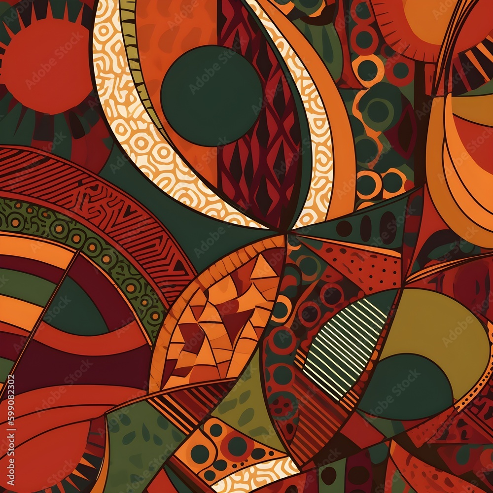 African inspired patterns and designs for backgrounds, banners, ets ...
