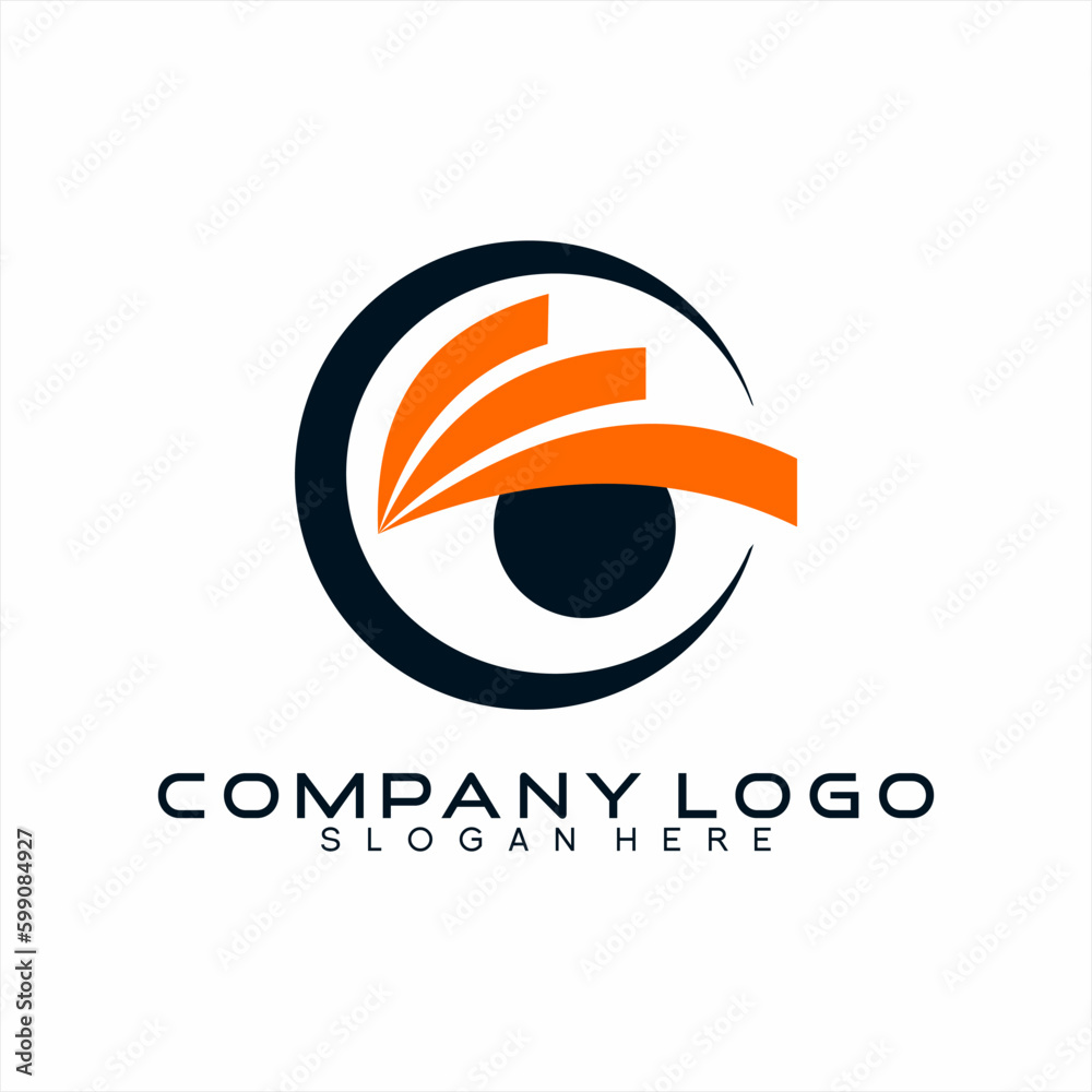 Abstract eyeball logo design. Unique eye logo. Stock Vector | Adobe Stock