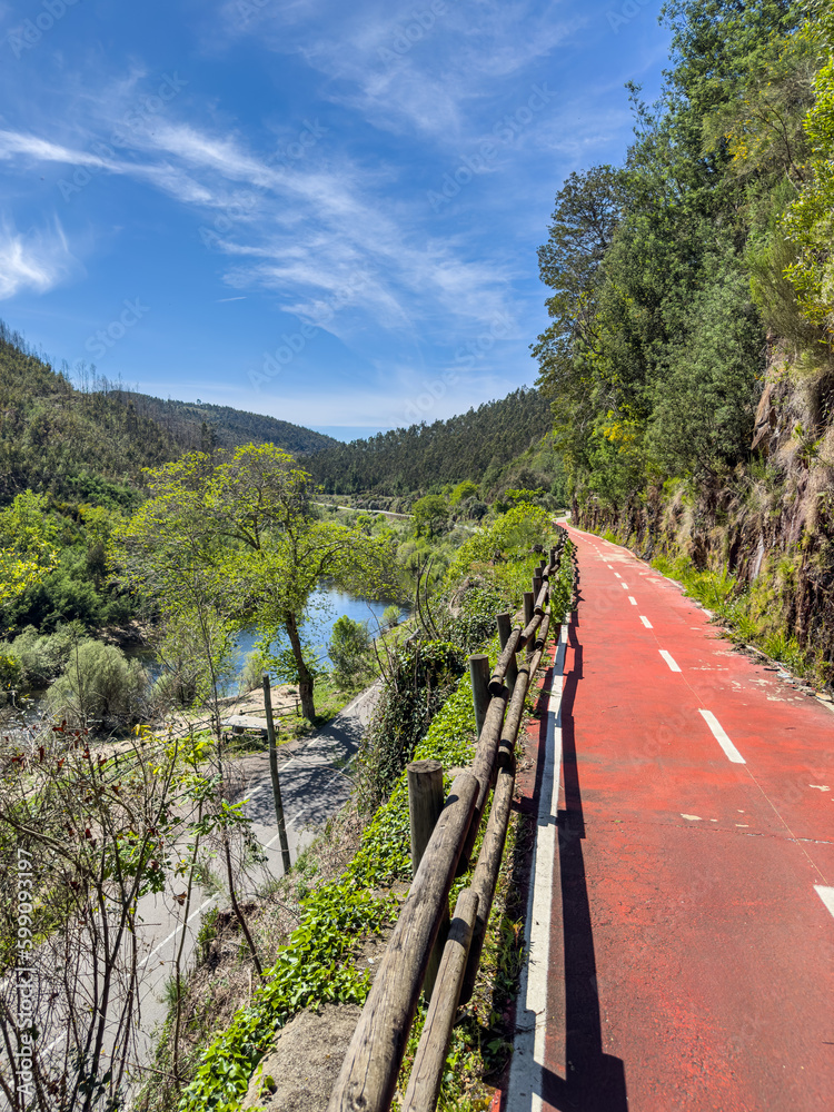 Ecopista do vouga. Old railway line reconverted into an eco-track where ...