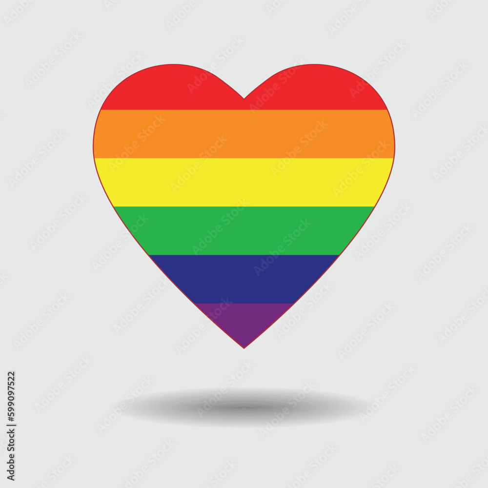 Colorful symbol of the pride of tolerant people. Vector image of a ...