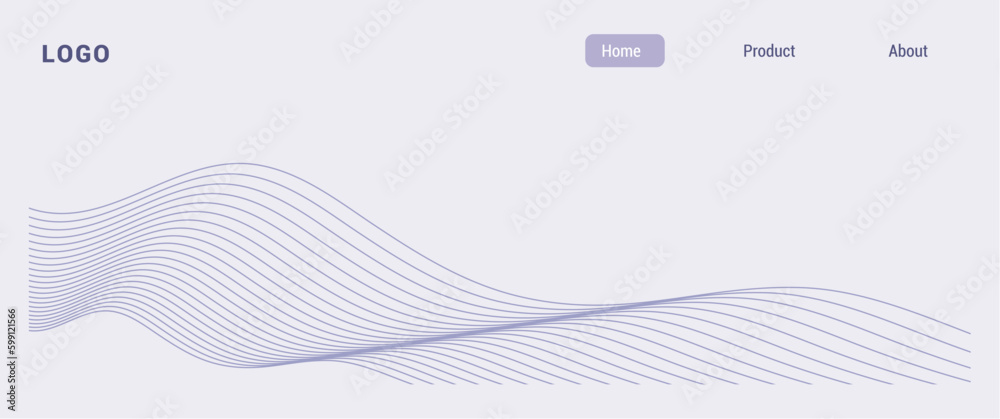 Modern minimalist light theme of web ui design ideas with geometric ...