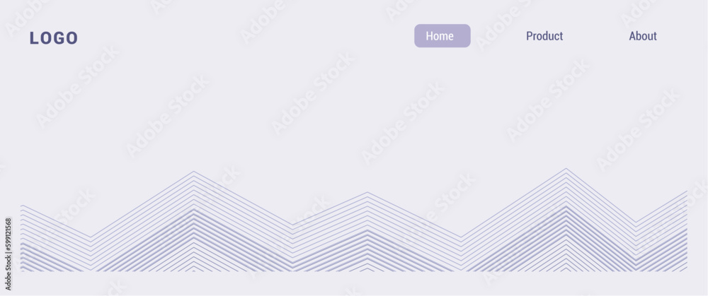 Modern minimalist light theme of web ui design ideas with geometric ...