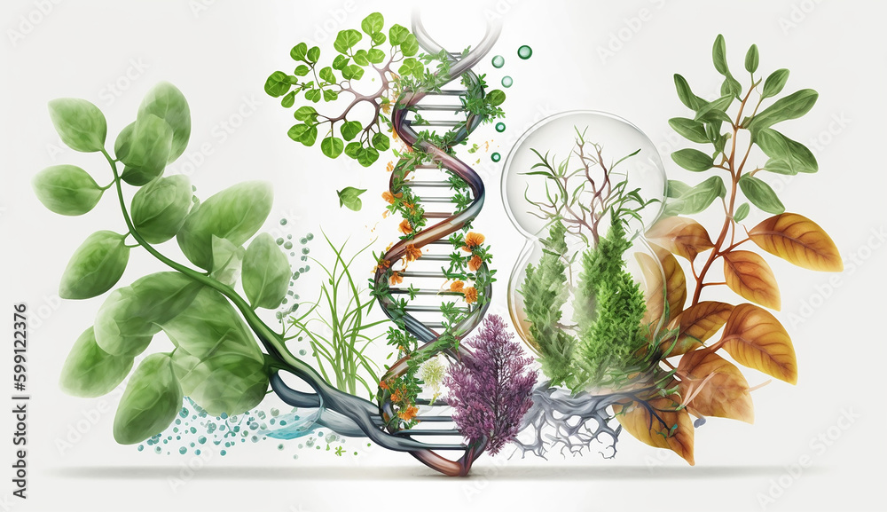 Biology laboratory nature and science, plant and environmental study ...