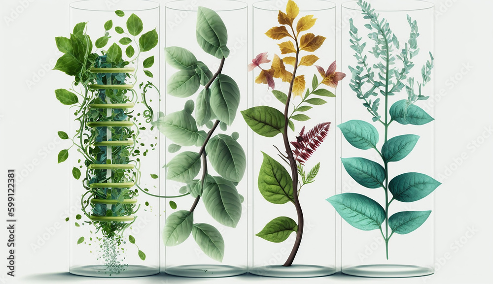 Biology laboratory nature and science, plant and environmental study ...