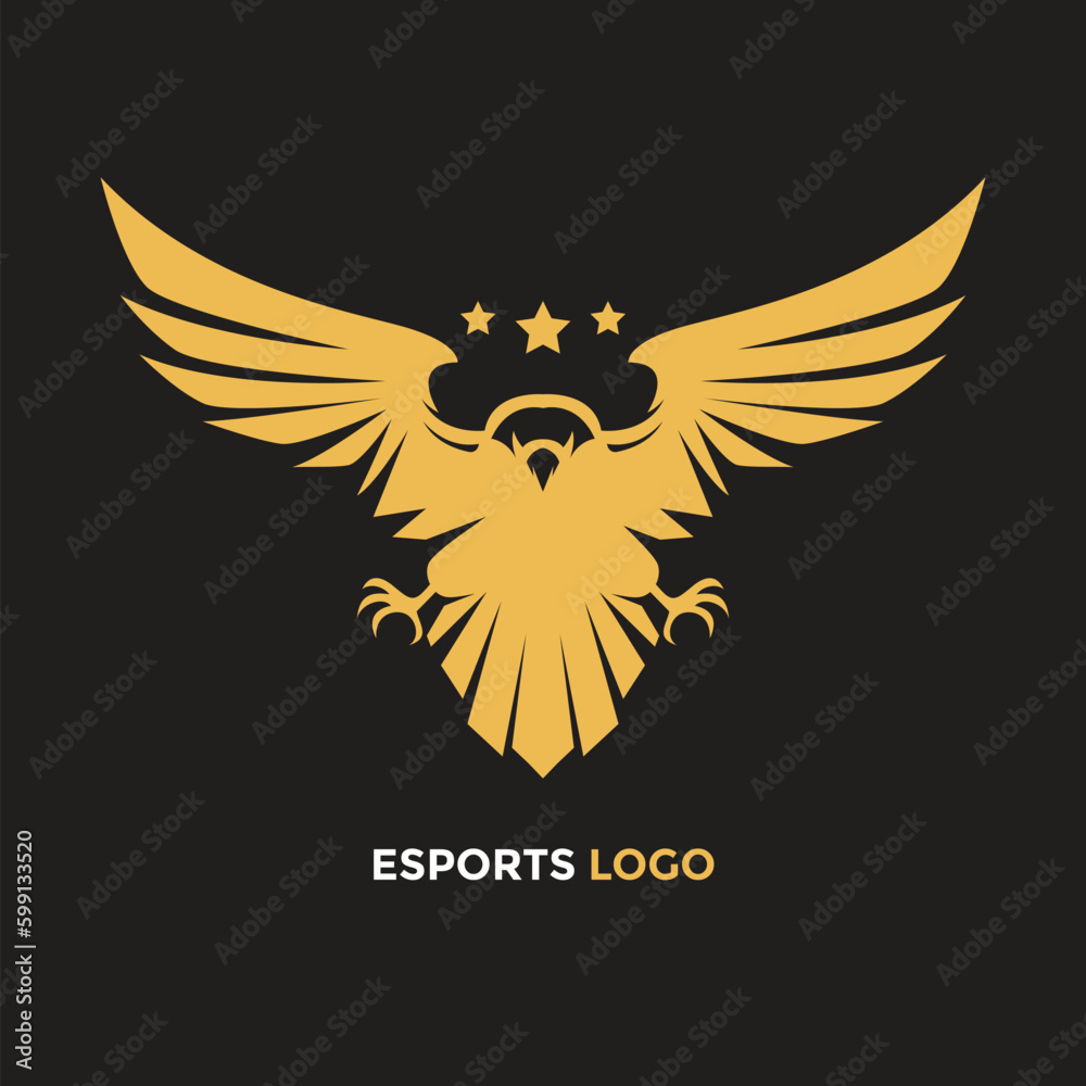 eagle mascot logo design, Esporta logo template vector de Stock | Adobe ...