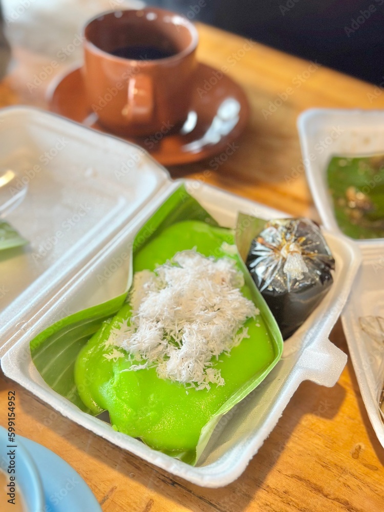 Bubur Sumsum with Suji leaf or Pandan Leaf traditional food from ...