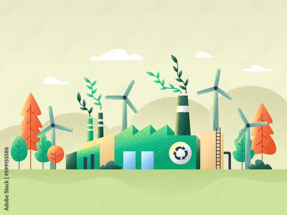 Ecology Environment Nature Green Earth Illustration Set Plants ...