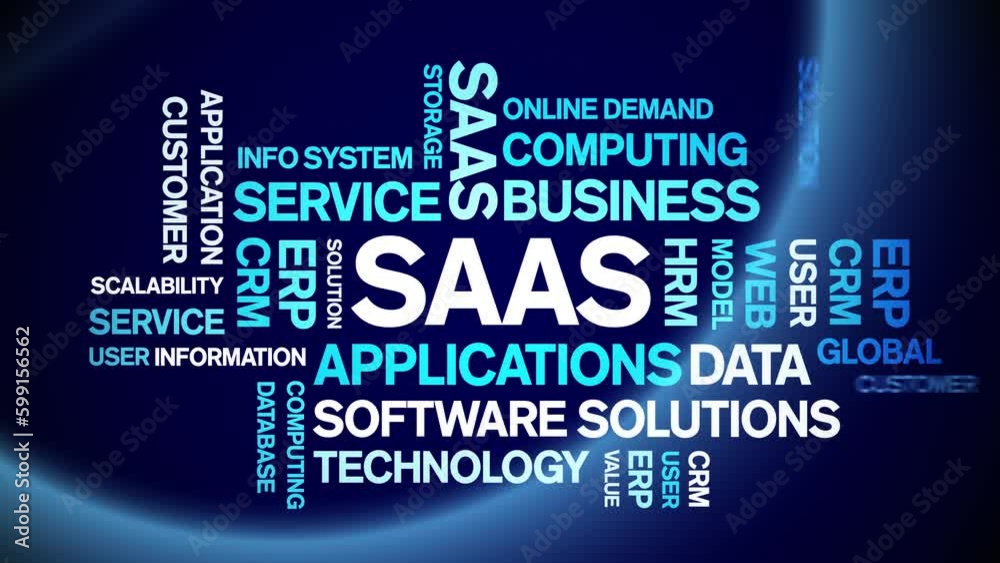 SAAS animated tag word cloud;text design animation kinetic typography ...