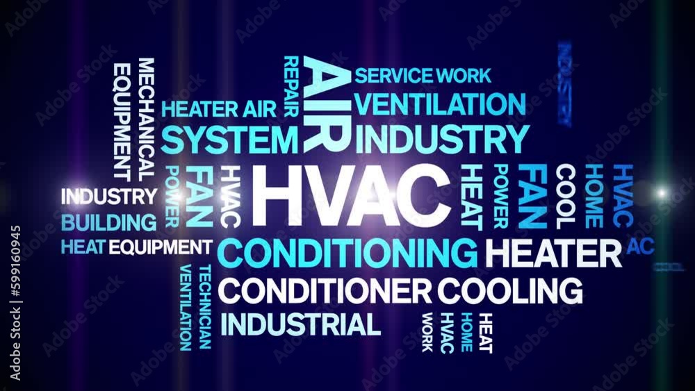 HVAC animated tag word cloud;text design animation kinetic typography ...