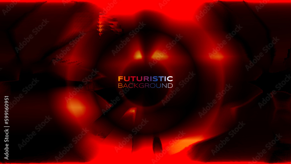 Futuristic banner design retro gear vibrant back to the future theme ...