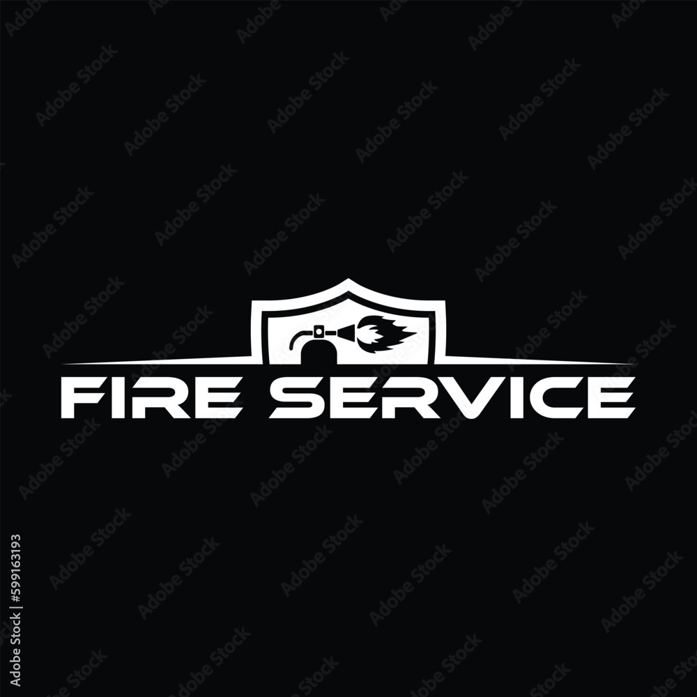 fire service logo vector template Stock Vector | Adobe Stock