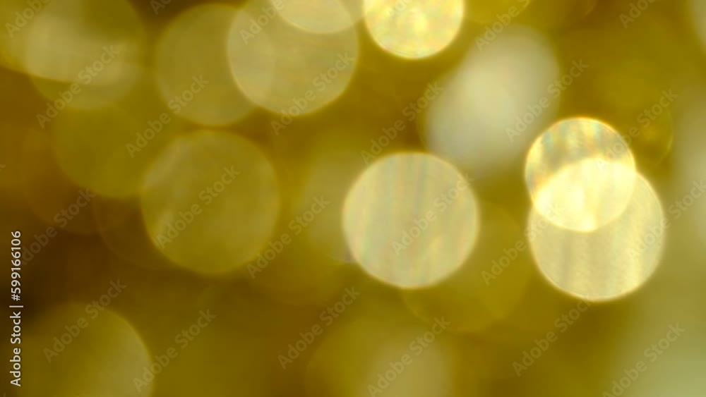 Golden blinking bokeh lights. Moving Particles. Elegant luxury ...