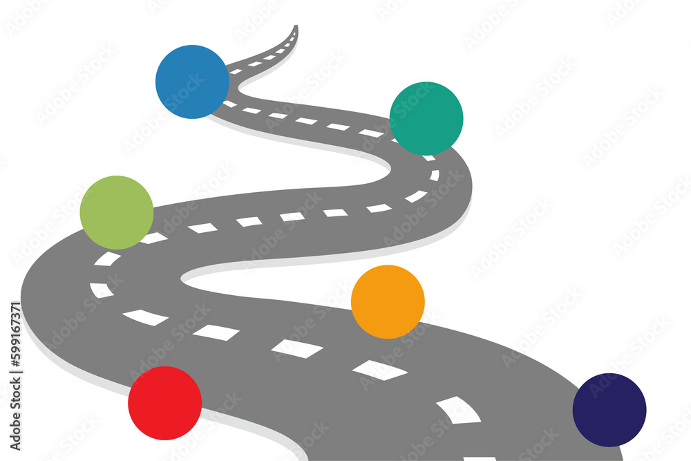 Infographic template for business. Modern Timeline diagram with journey ...