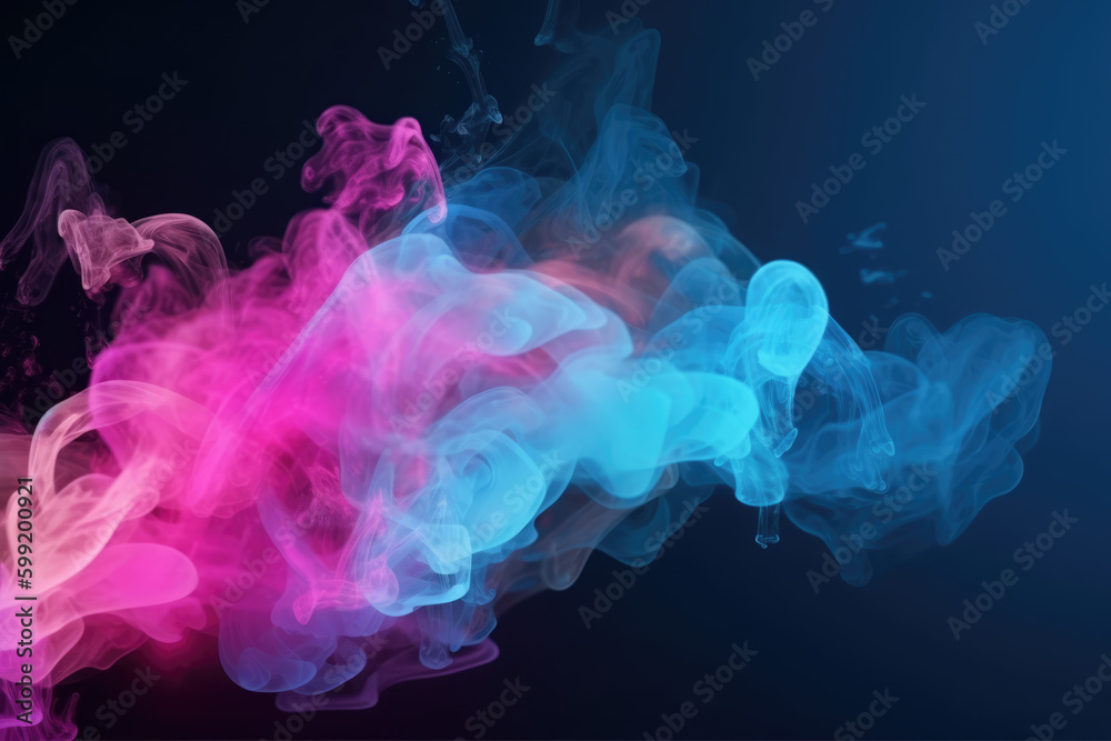 Glitter mist. Color vapor texture. Ink water mix. Fantasy sky. Neon ...