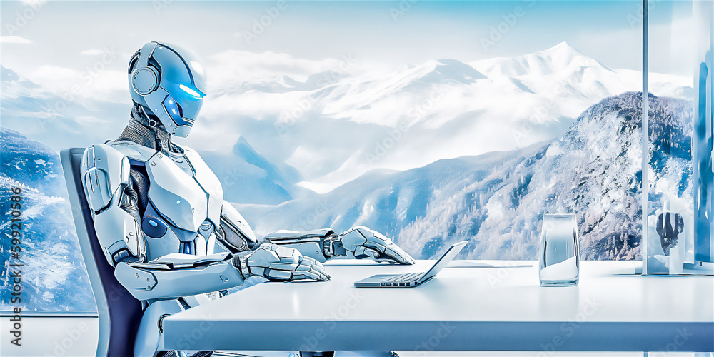 Professionaly photography of humanoids android cyborg, slick automotive ...