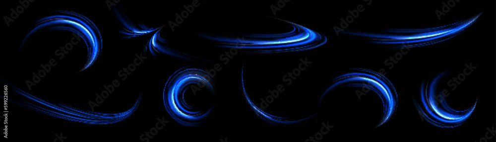 Light trail wave, fire path trace line, car lights, optic fiber and ...