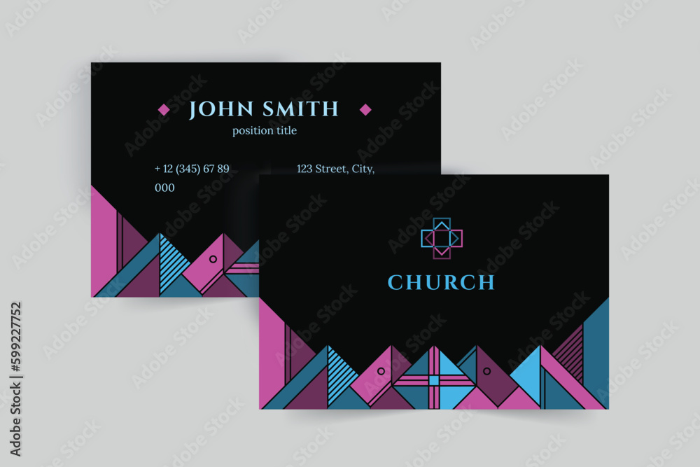 Church, business card template. A clean, modern, and high-quality ...