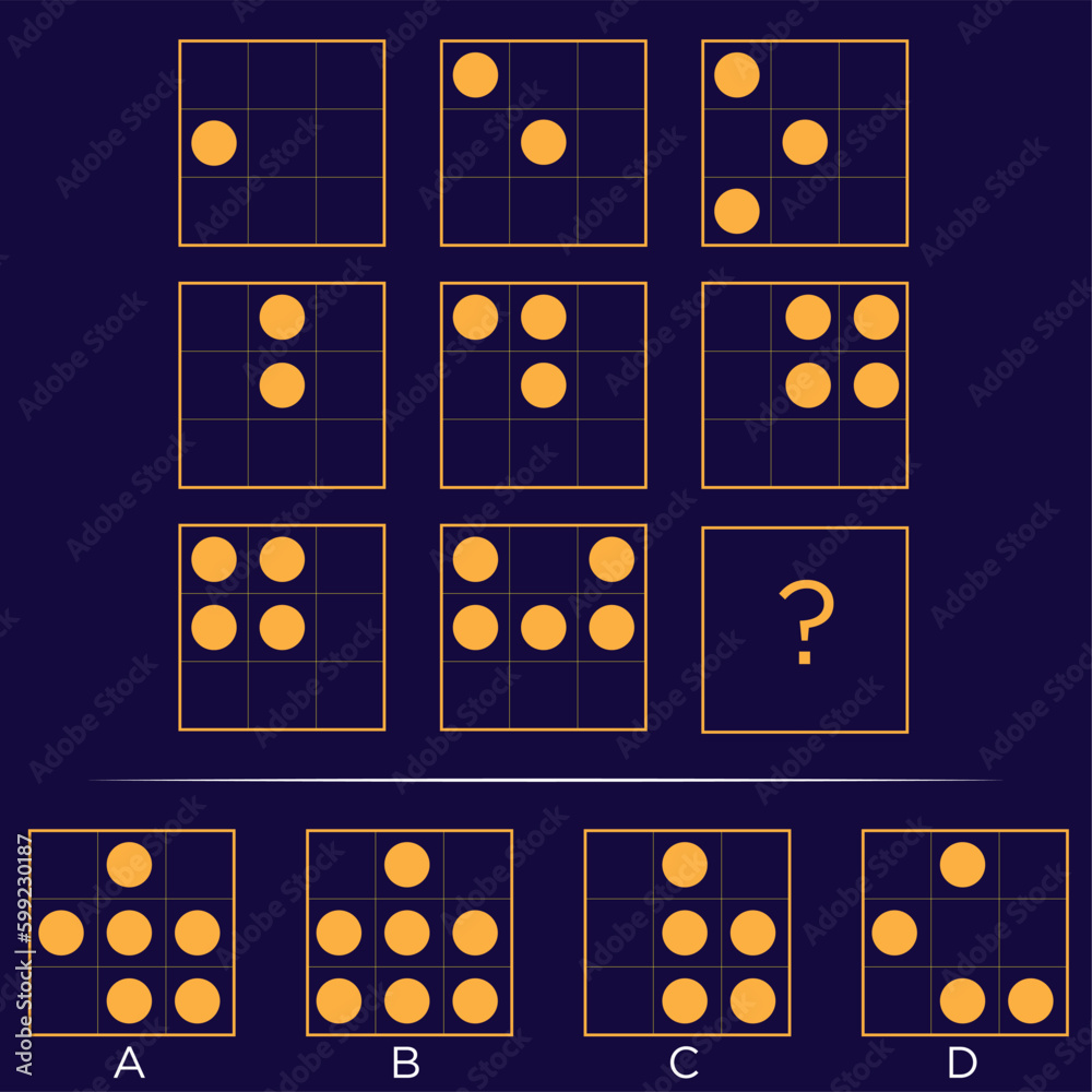 Intelligence questions matrix, Iq test logic puzzle Stock Vector ...