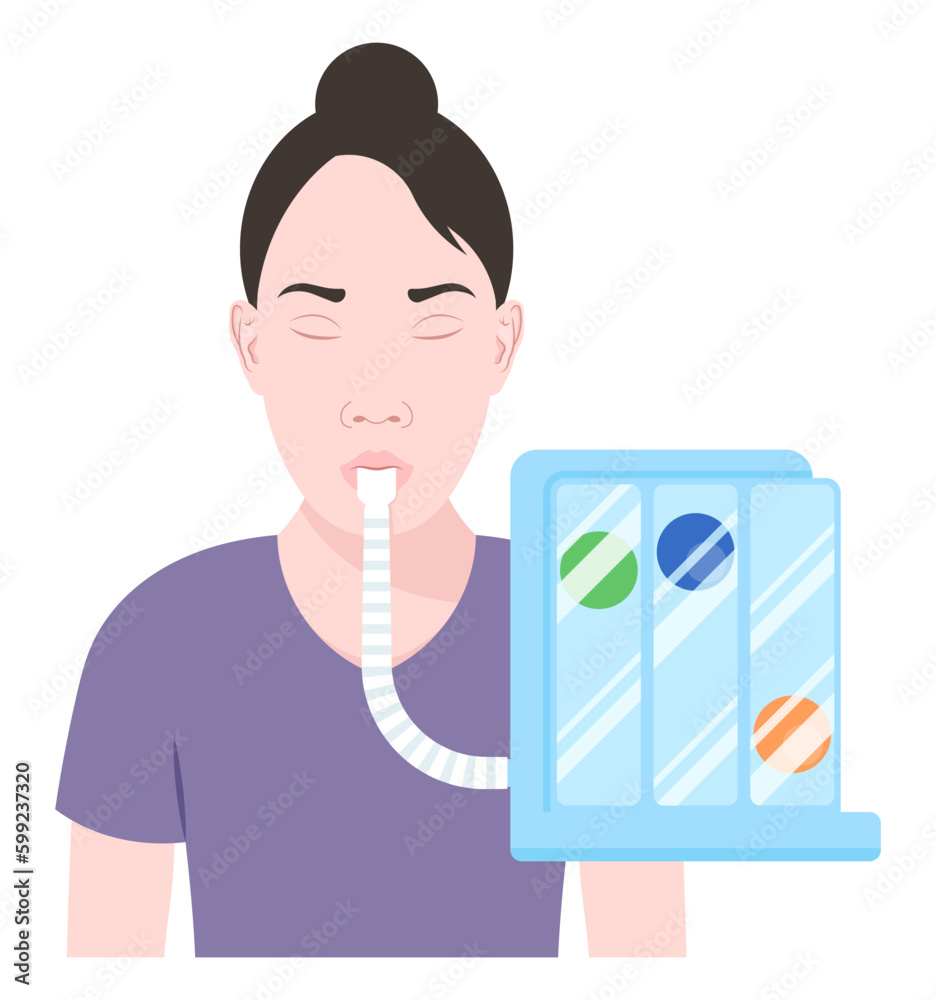 Pulmonary lung function test or spirometry Volumetric body exercise ...