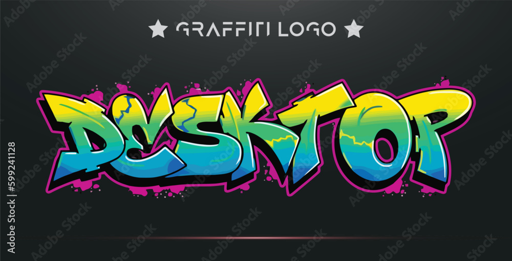 DESKTOP Graffiti logo text style effect - Graffiti text style theme ...