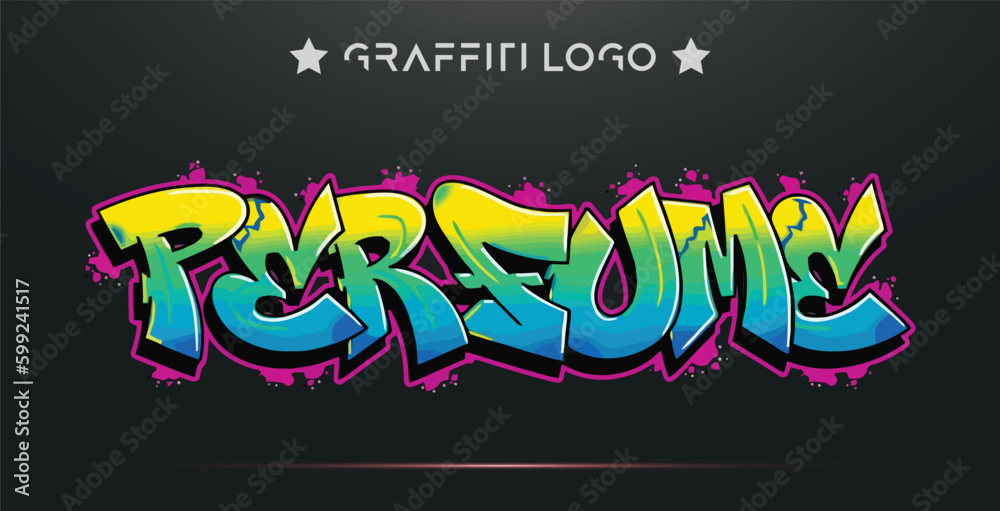 PERFUME Graffiti logo text style effect - Graffiti text style theme ...